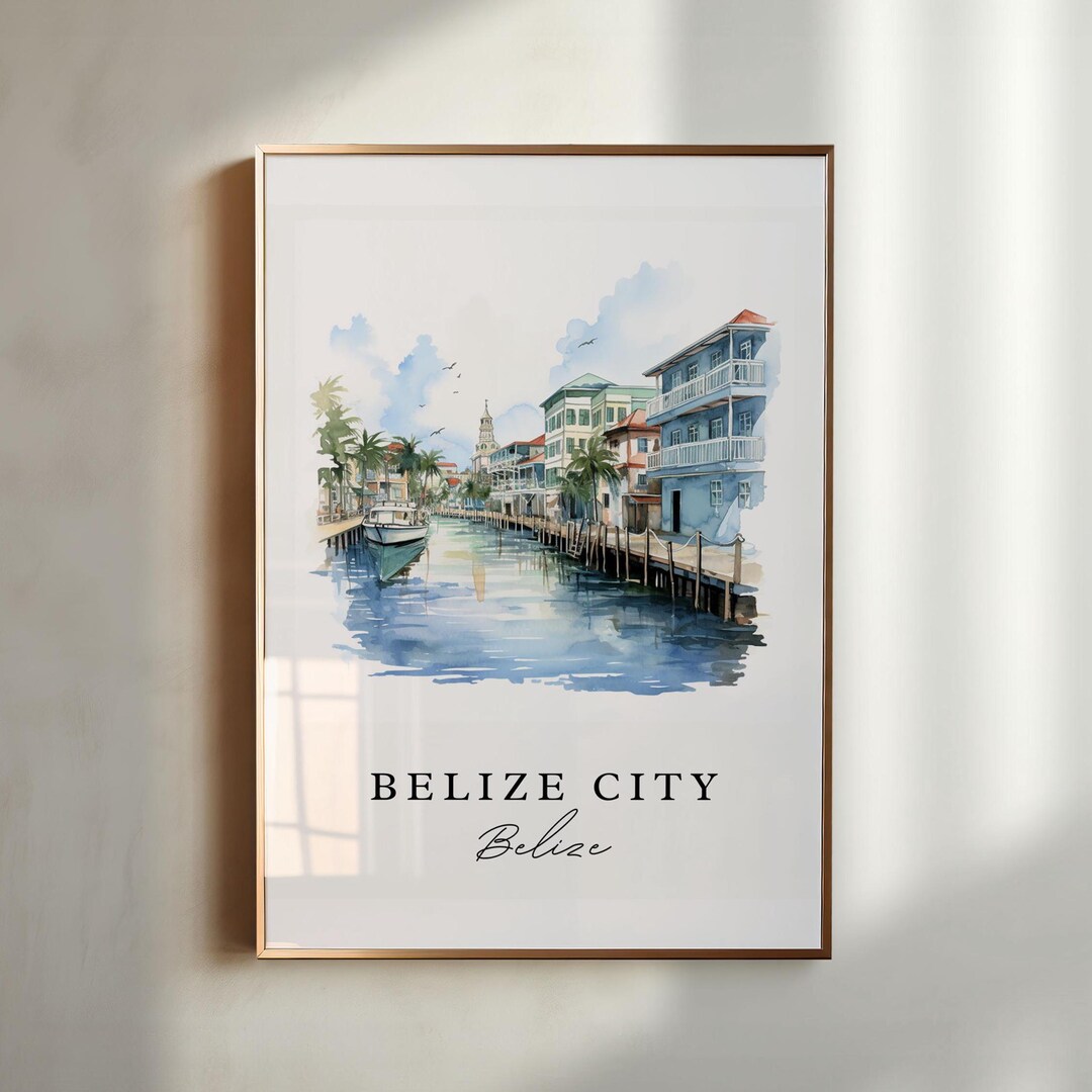 Belize City Wall Art - Belize, Belize City Poster, Belize Island ...