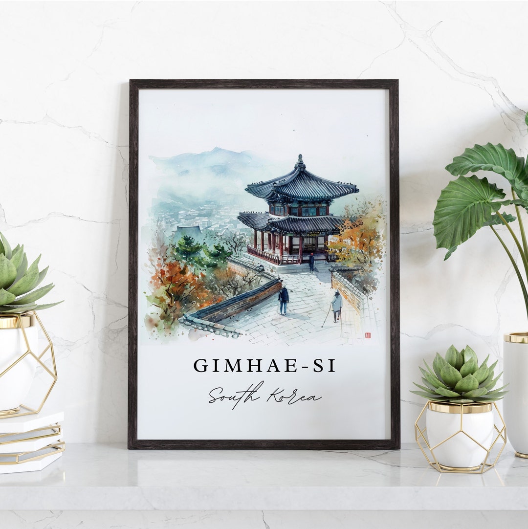 Gimhae-si Traditional Travel Art - South Korea, Gimhae-si Print ...