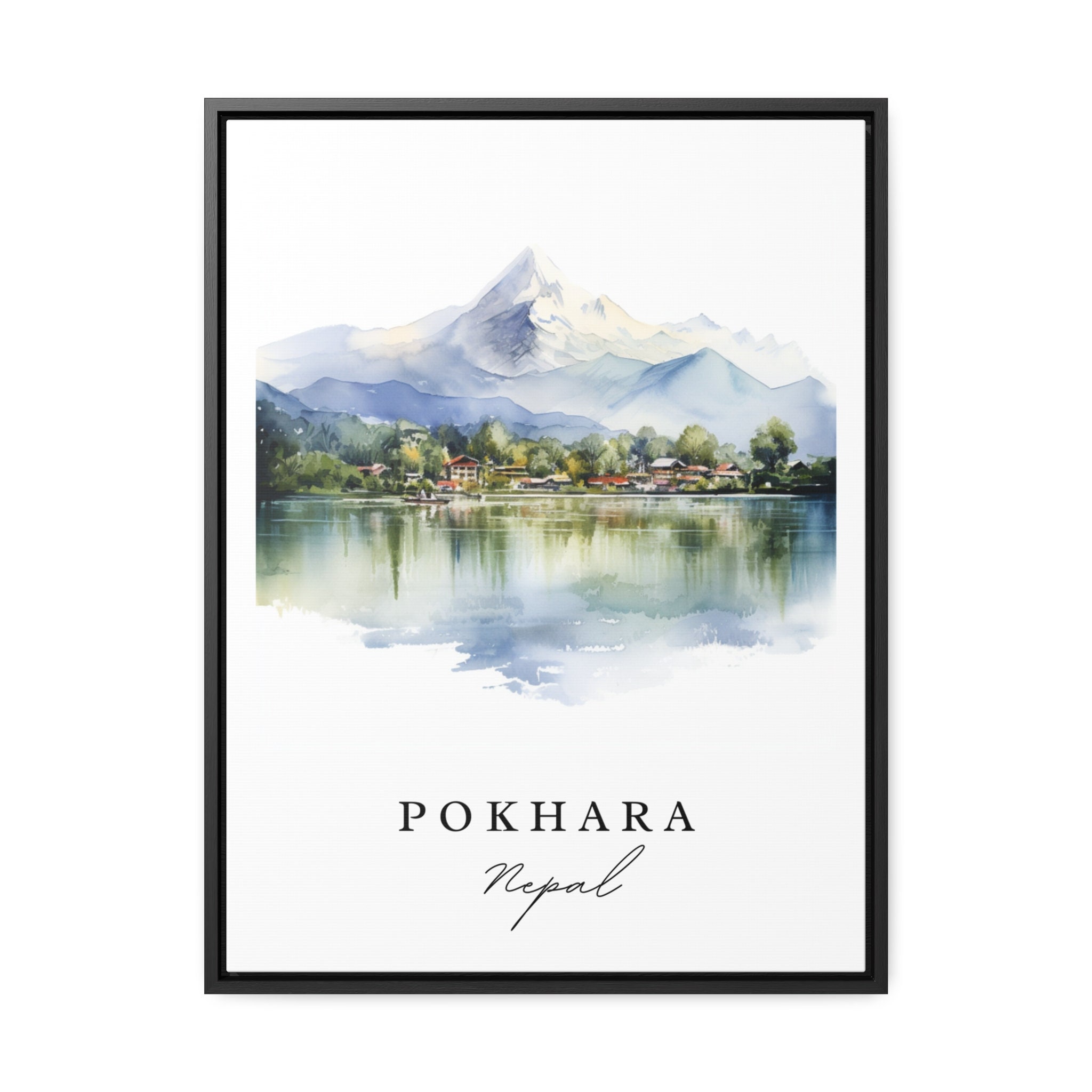 Pokhara Nepal Wall Art - Nepal, Pokhara Poster, Wedding Gift, Pokhara ...