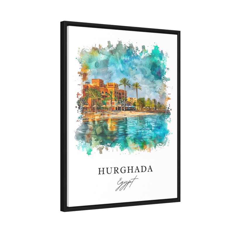 Hurghada Egypt Watercolor Travel Poster, Archival Print - Etsy