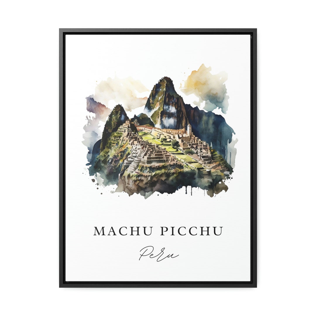Machu Picchu Traditional Travel Art Peru, Machu Picchu Poster, Wedding ...