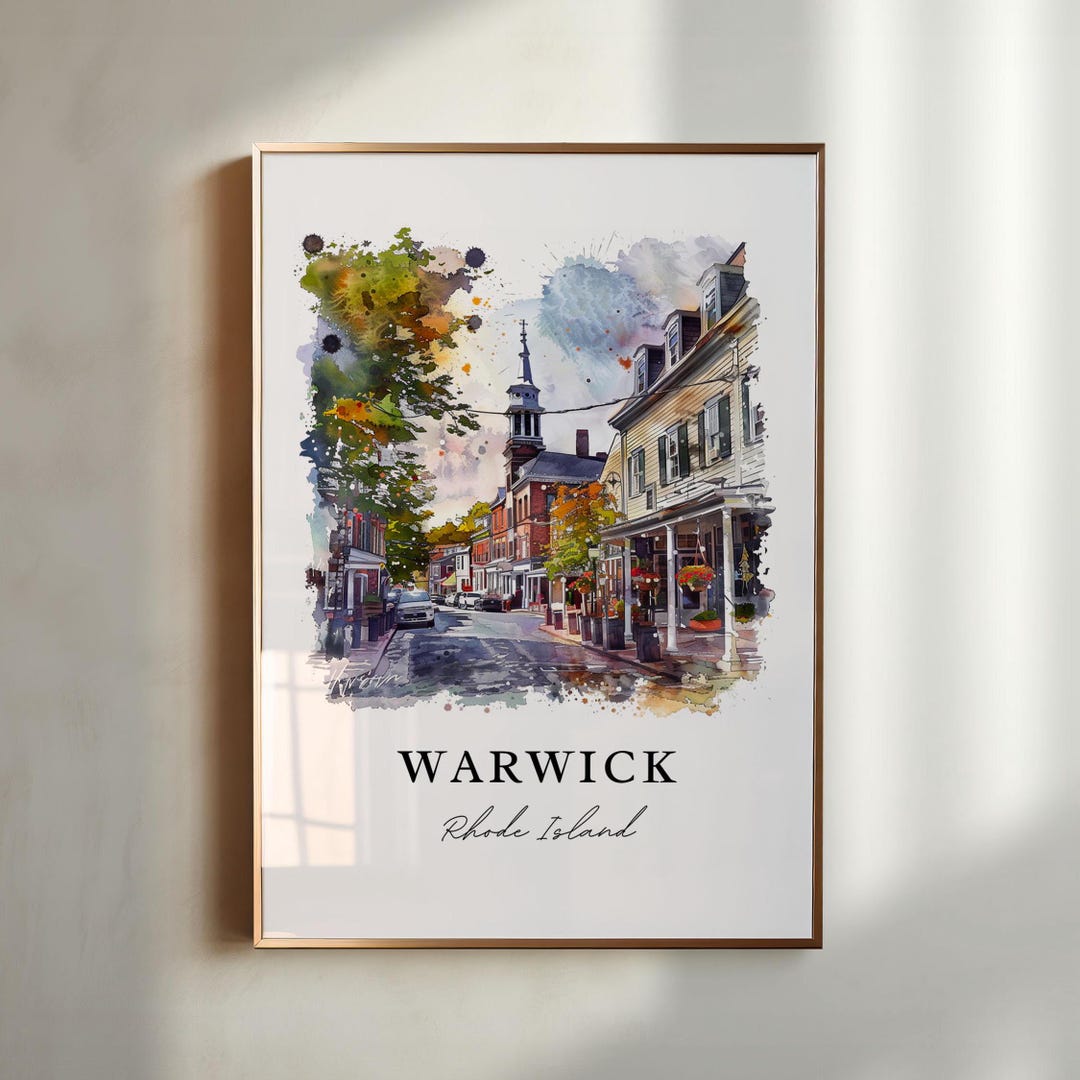 Warwick RI Wall Art, Warwick Print, Warwick Watercolor Art, Warwick ...