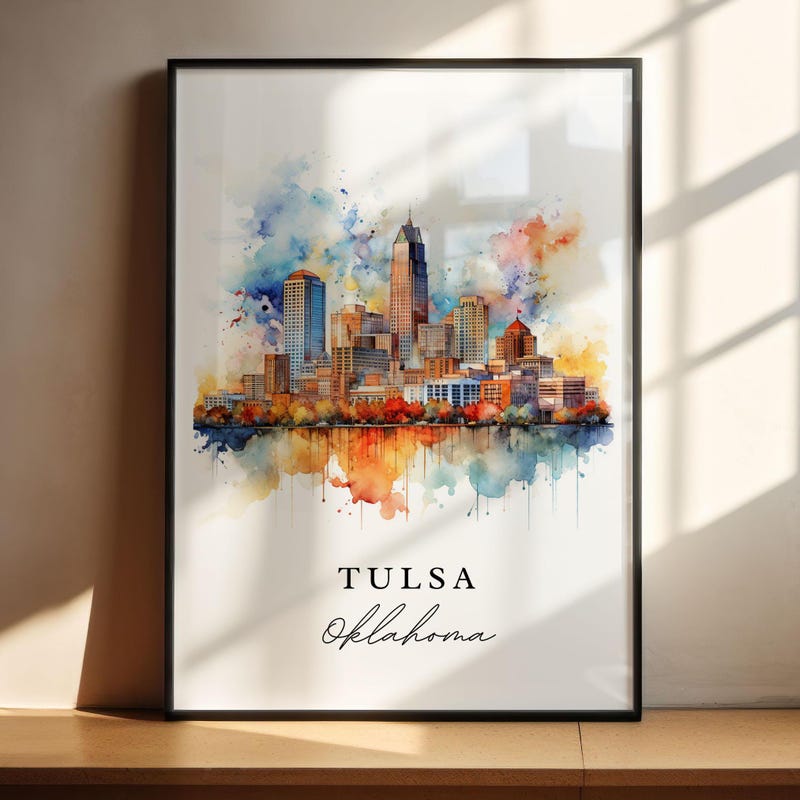 Tulsa Skyline - Etsy