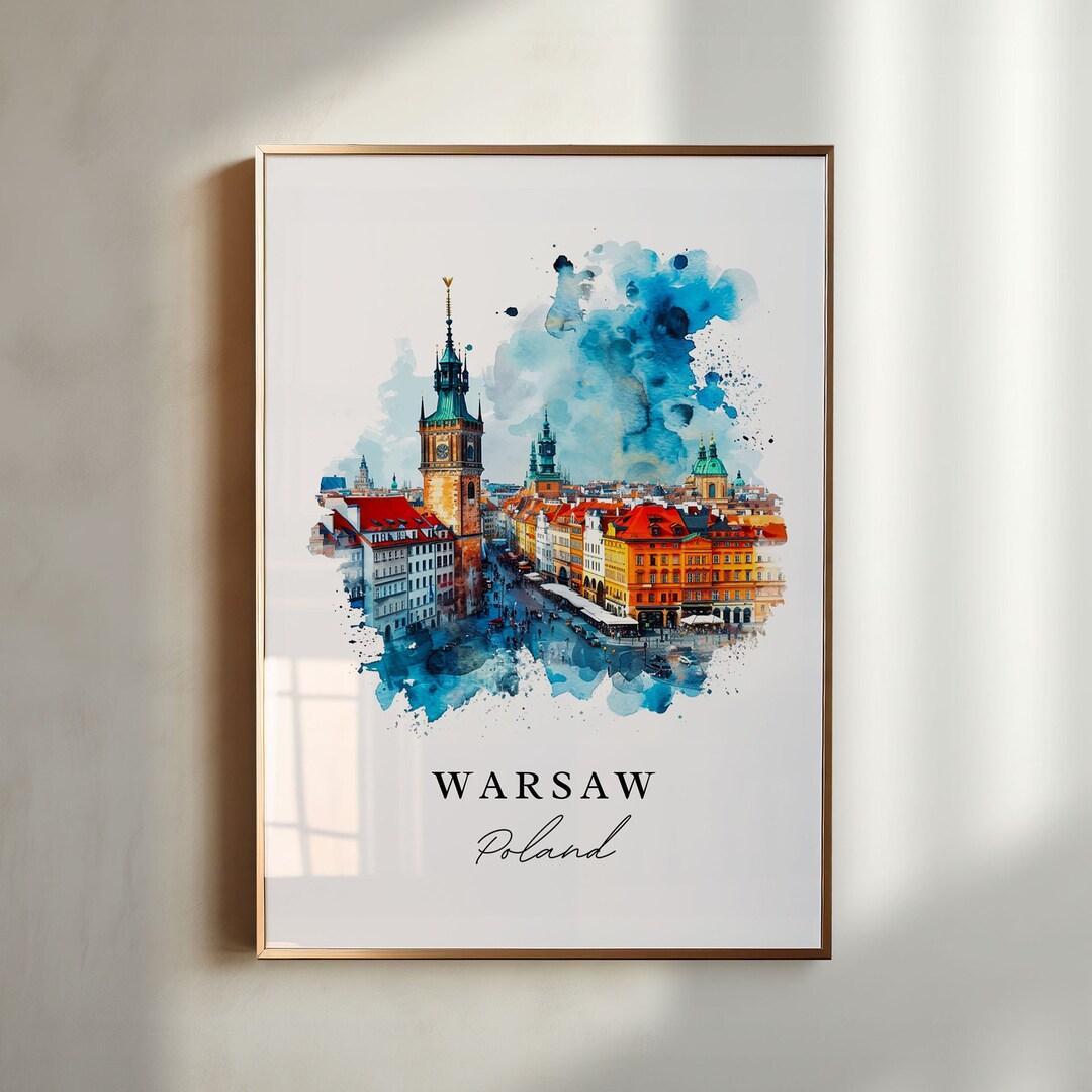 Warsaw Wall Art - Poland, Warsaw Print, Warsaw Poland Wedding Gift ...