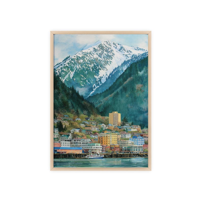 Juneau Alaska Watercolor Art Juneau AK Print Juneau Alaska Artwork ...