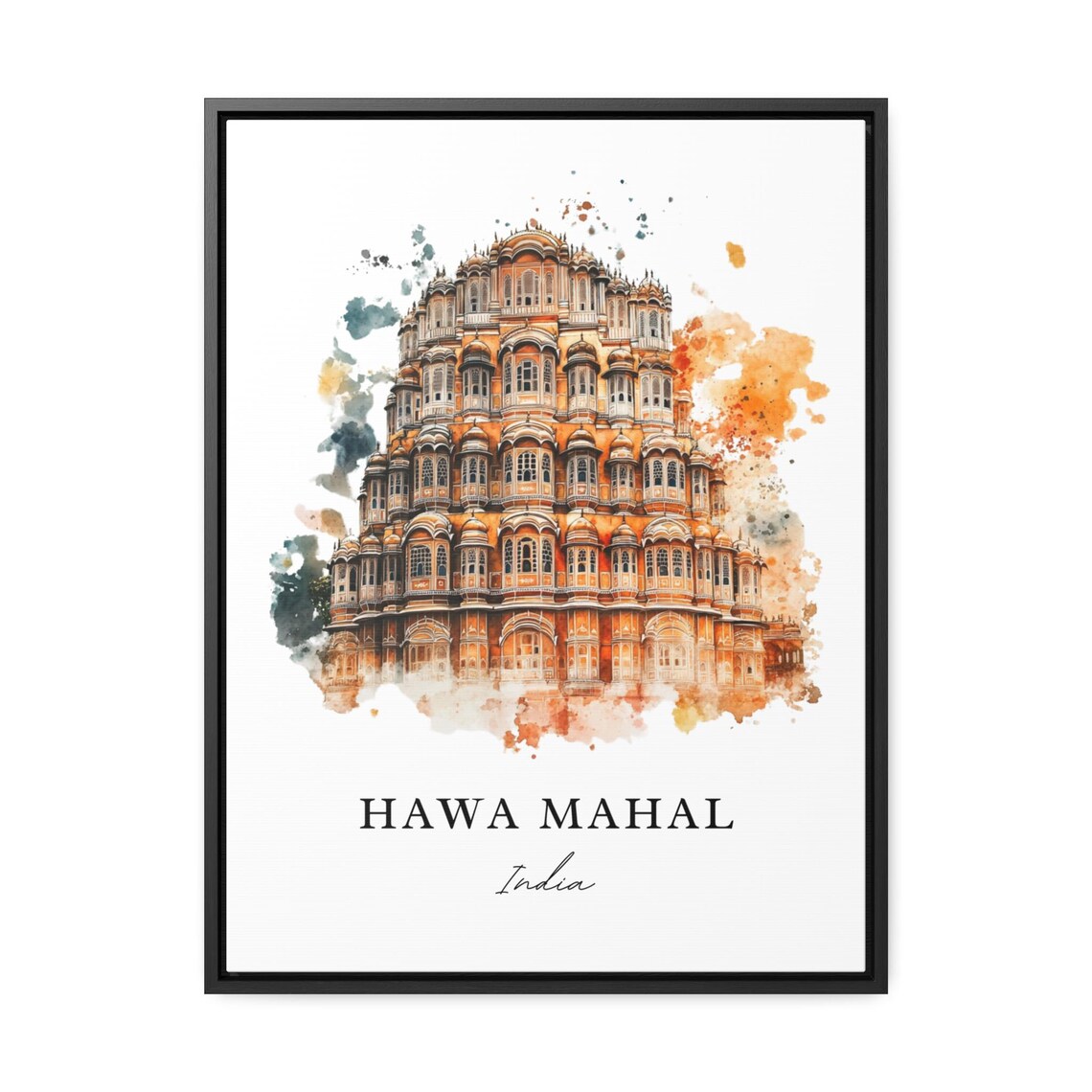 Hawa Mahal Wall Art, Jaipur Print, Rajasthan Watercolor Art, Hawa Mahal ...