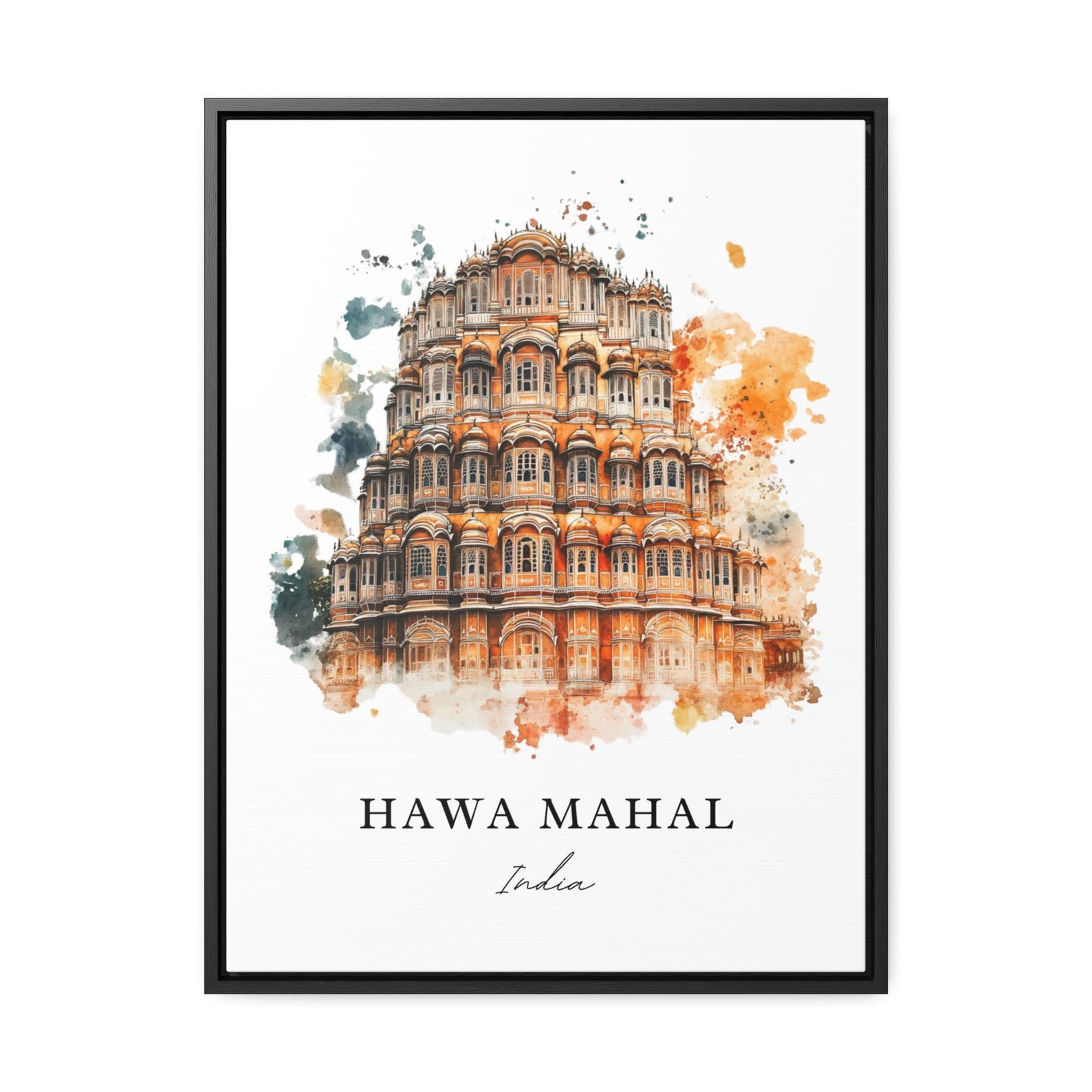 Hawa Mahal Wall Art, Jaipur Print, Rajasthan Watercolor Art, Hawa Mahal ...