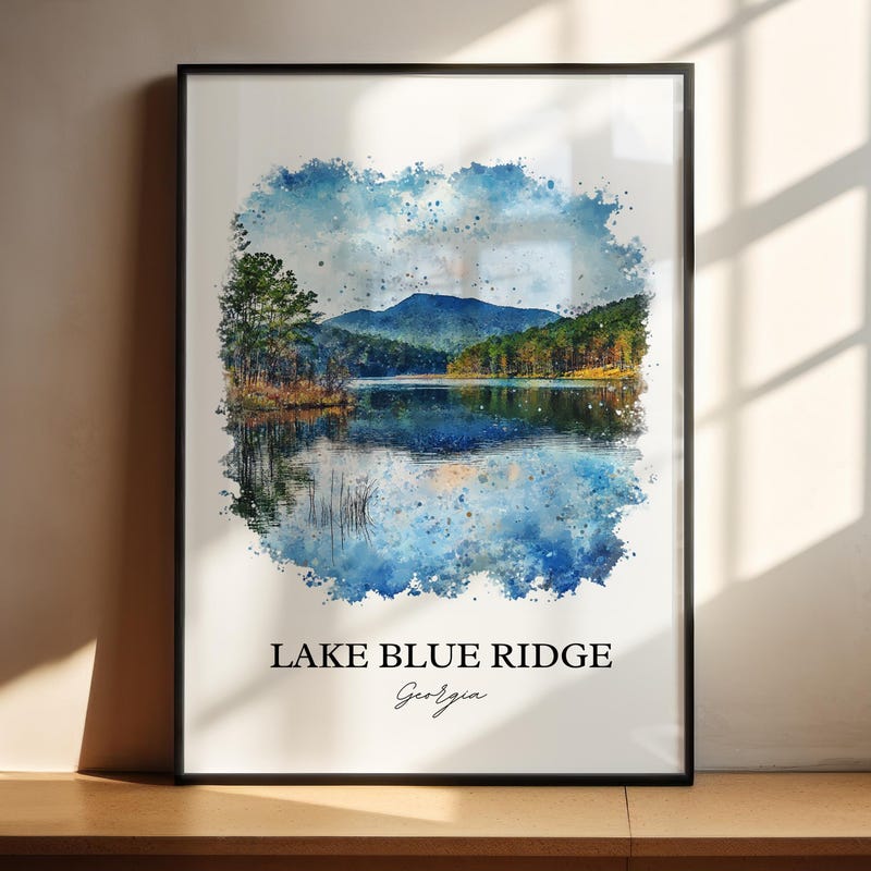 Lake Blue Ridge Painting - Etsy
