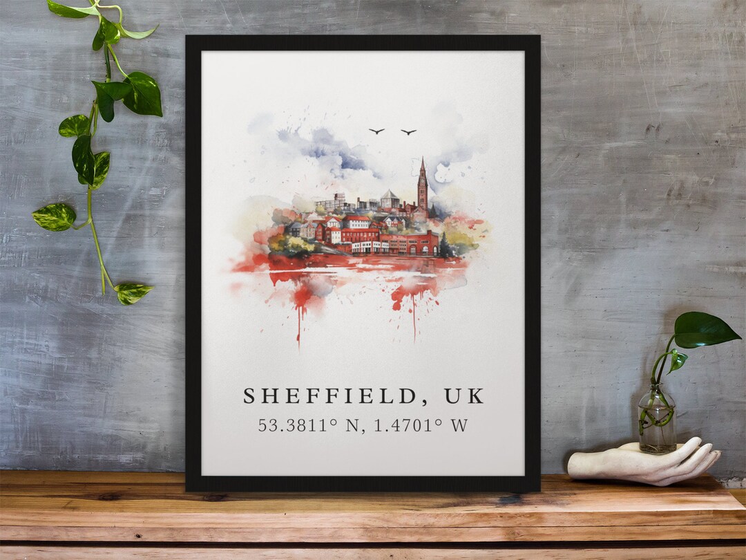 Sheffield Traditional Travel Art United Kingdom, Sheffield Poster ...