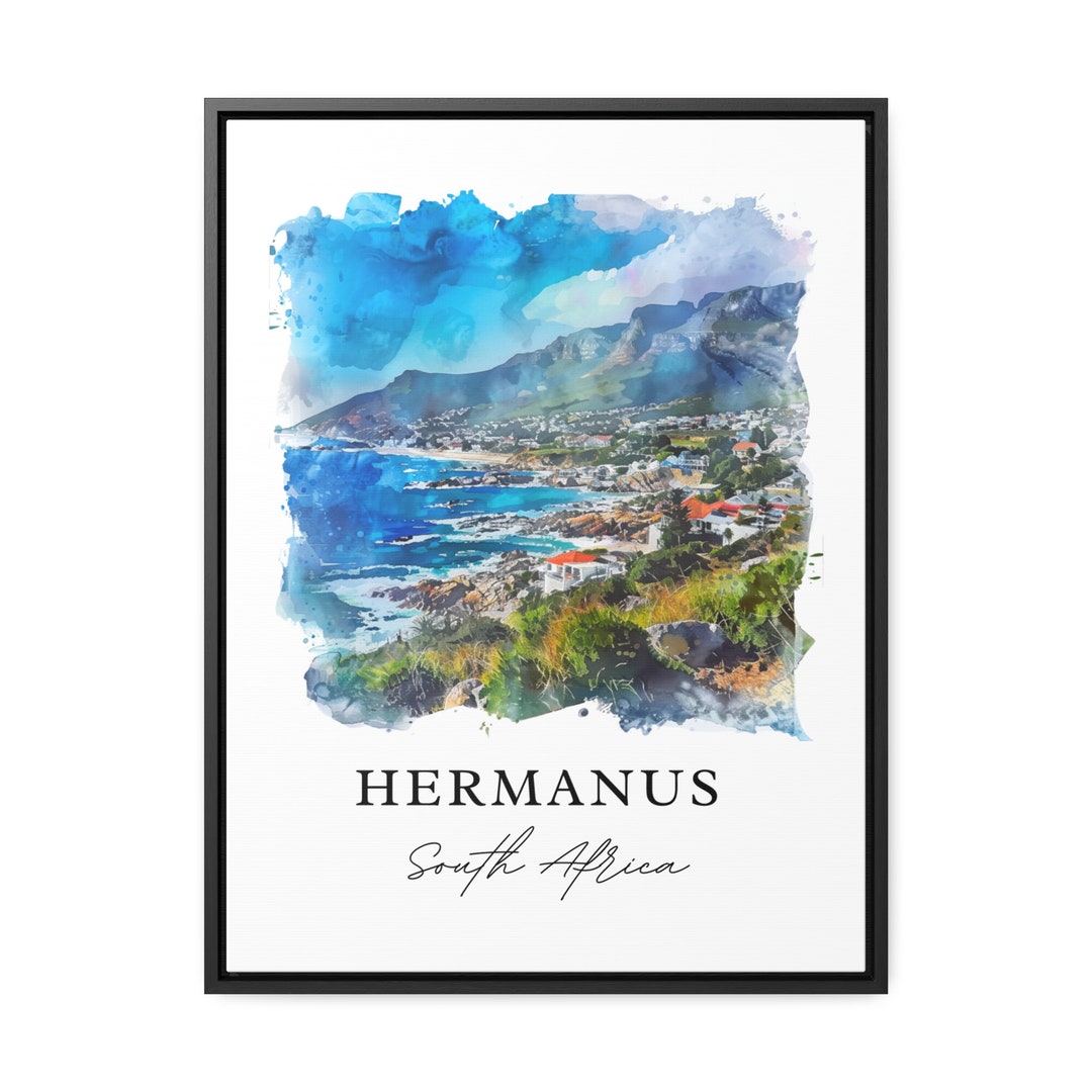 Hermanus Wall Art, Cape Town Print, Hermanus SA Watercolor, Hermanus ...