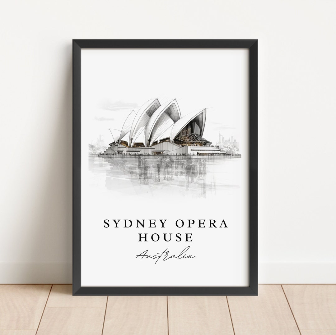 Sydney Opera House Travel Art Australia, Sydney Poster Print, Wedding ...