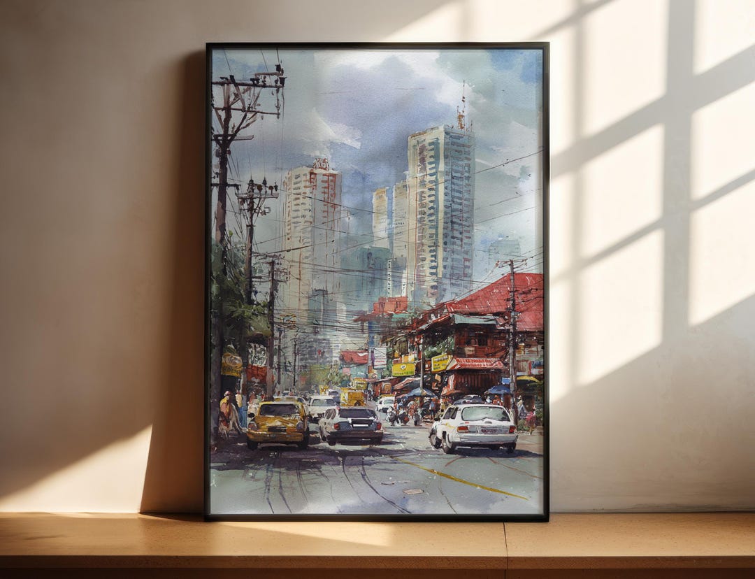 Manila Watercolor Art Manila Travel Print Manila Philippines Artwork ...