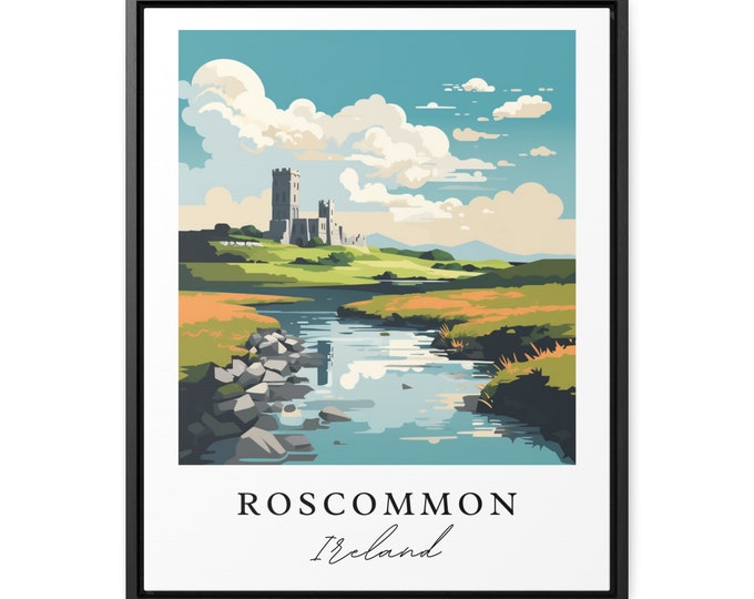 COUNTY ROSCOMMON, Ireland 1901 Map Replica or GENUINE Original - Etsy