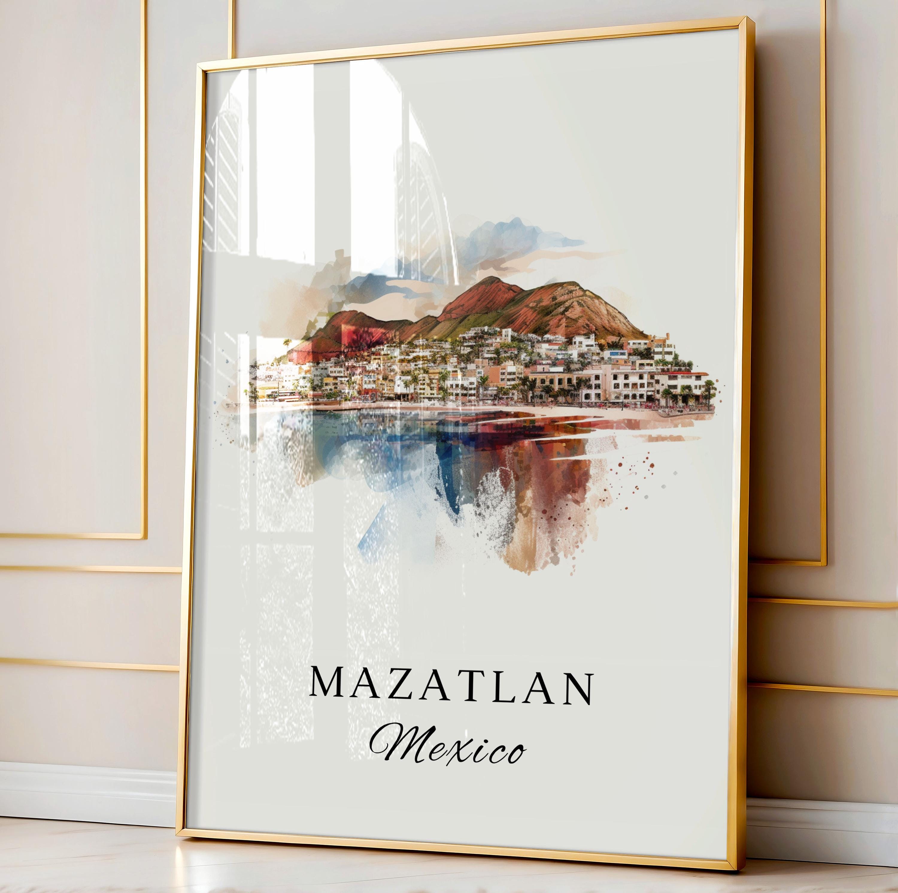 Mazatlan MX Wall Art - Mexico, Mazatlan Poster, Mazatlan Wedding Gift ...