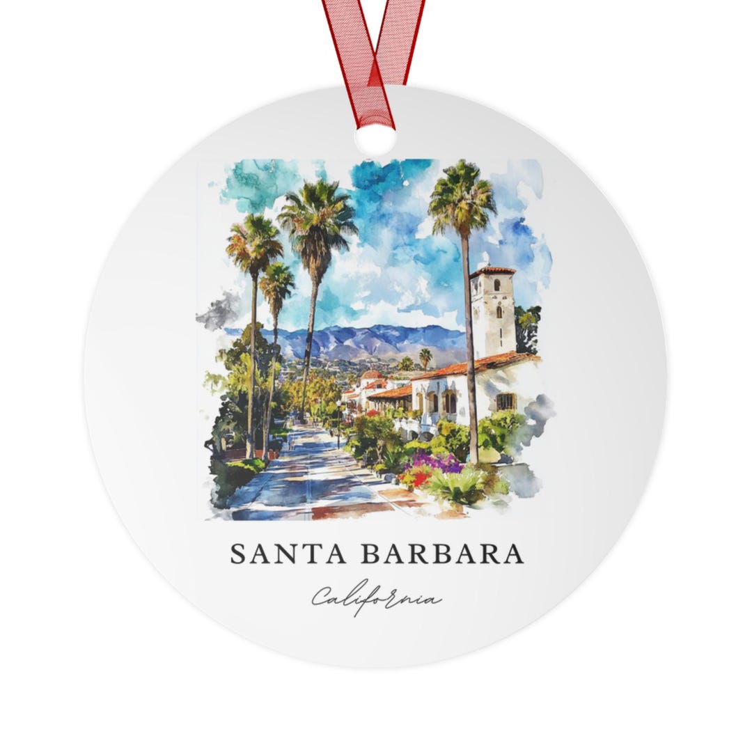 Santa Barbara CA Ornament: Unique UCSB Souvenir, Santa Barbara Xmas ...