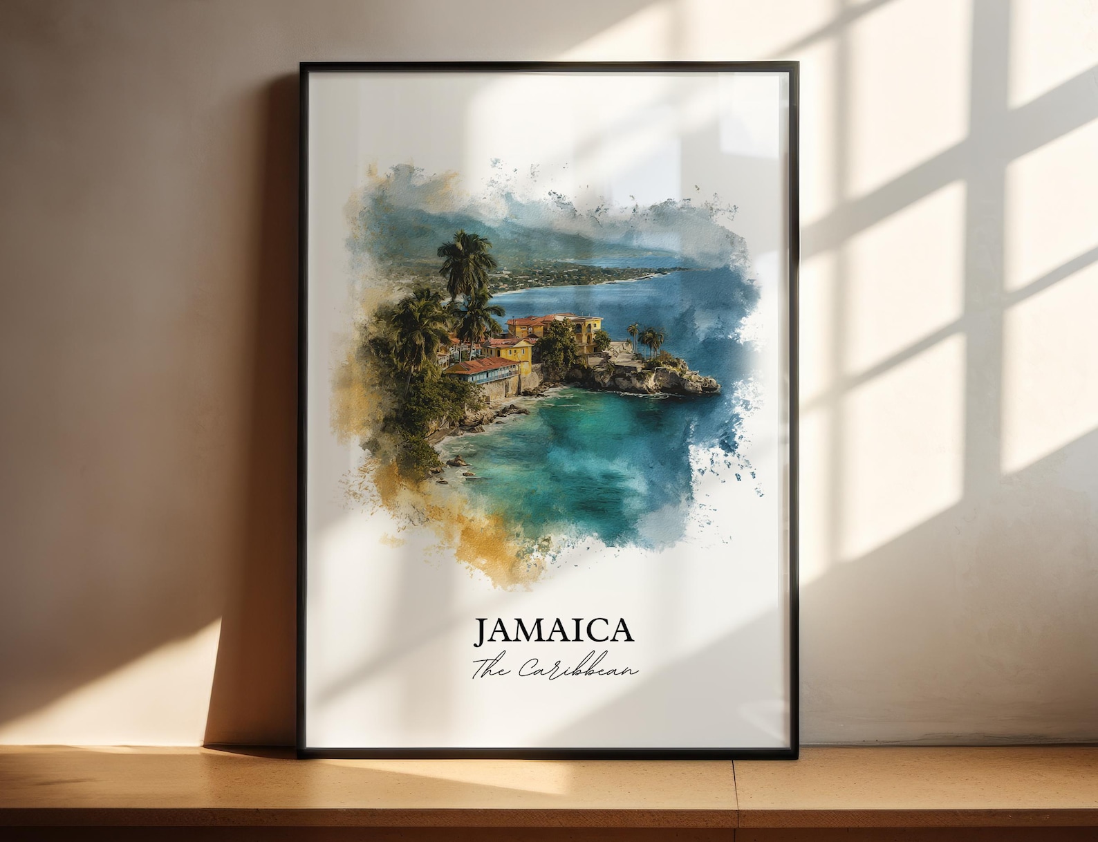 Jamaica Wall Art, Jamaica Print, Caribbean Watercolor Art, Jamaica Gift ...