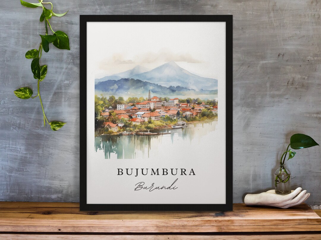 Bujumbura Traditional Travel Art Burundi, Bujumbura Poster, Wedding ...