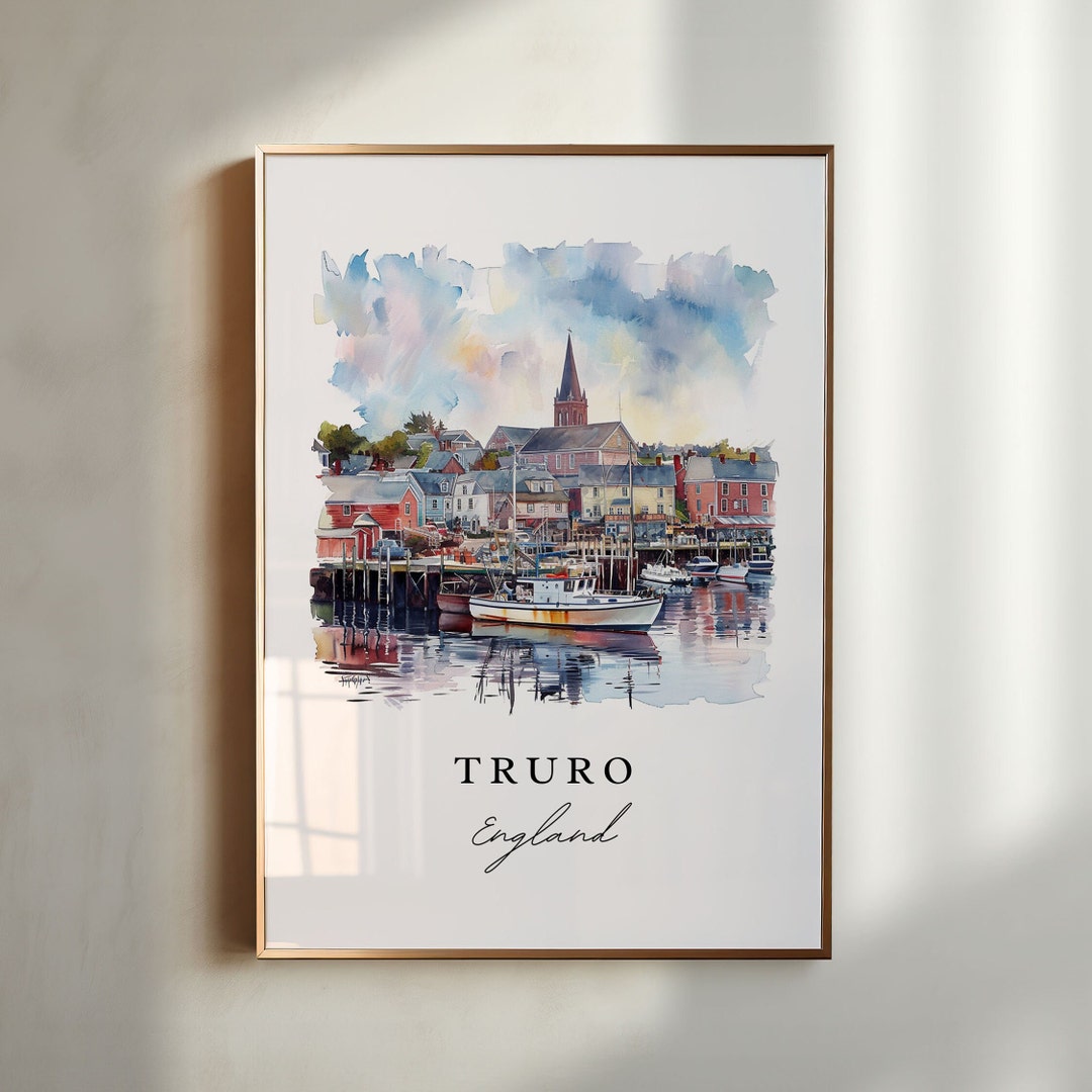 Truro England Wall Art - England, Truro Print, Truro Wedding Gift ...