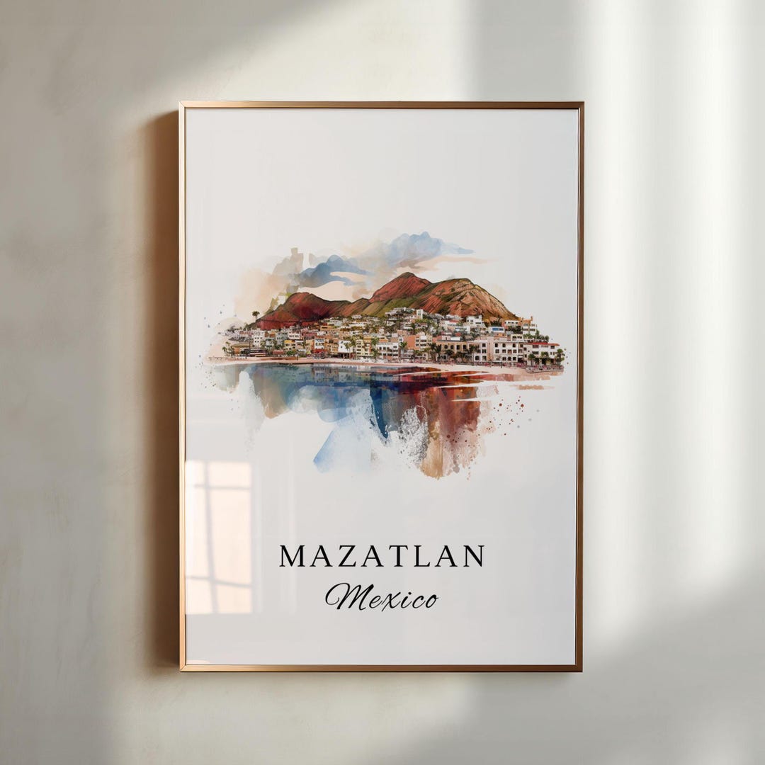 Mazatlan MX Wall Art - Mexico, Mazatlan Poster, Mazatlan Wedding Gift ...