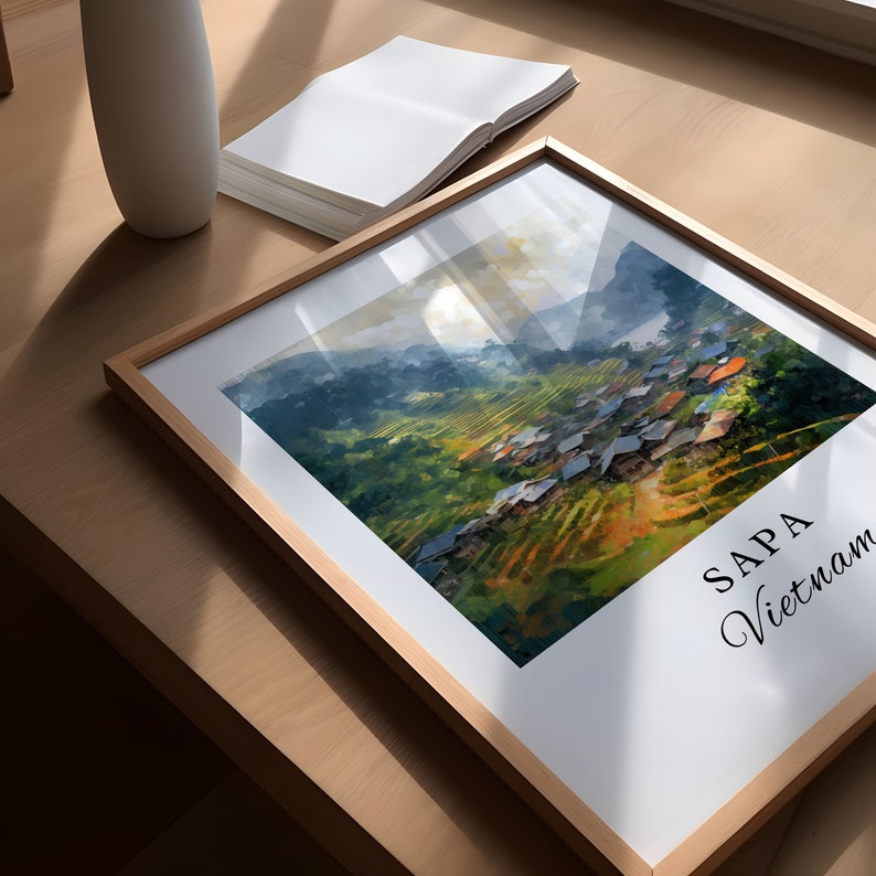 Sapa Vietnam Art Print - Travel Poster, Custom Cityscape - Etsy