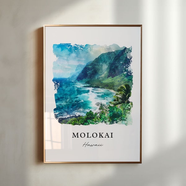 Molokai Travel Poster - Etsy