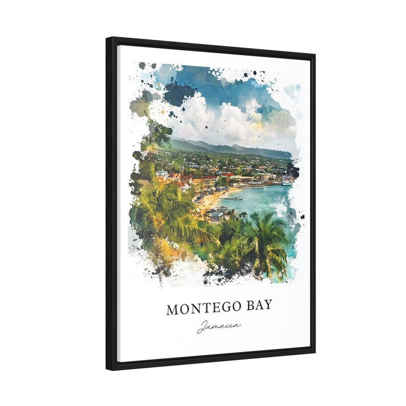 Montego Bay Wall Art, Montego Bay Print, Jamaica Watercolor Art ...