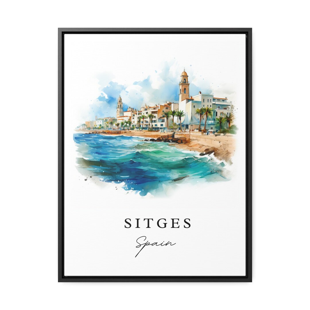 Sitges Traditional Travel Art Spain Sitges Poster Print - Etsy