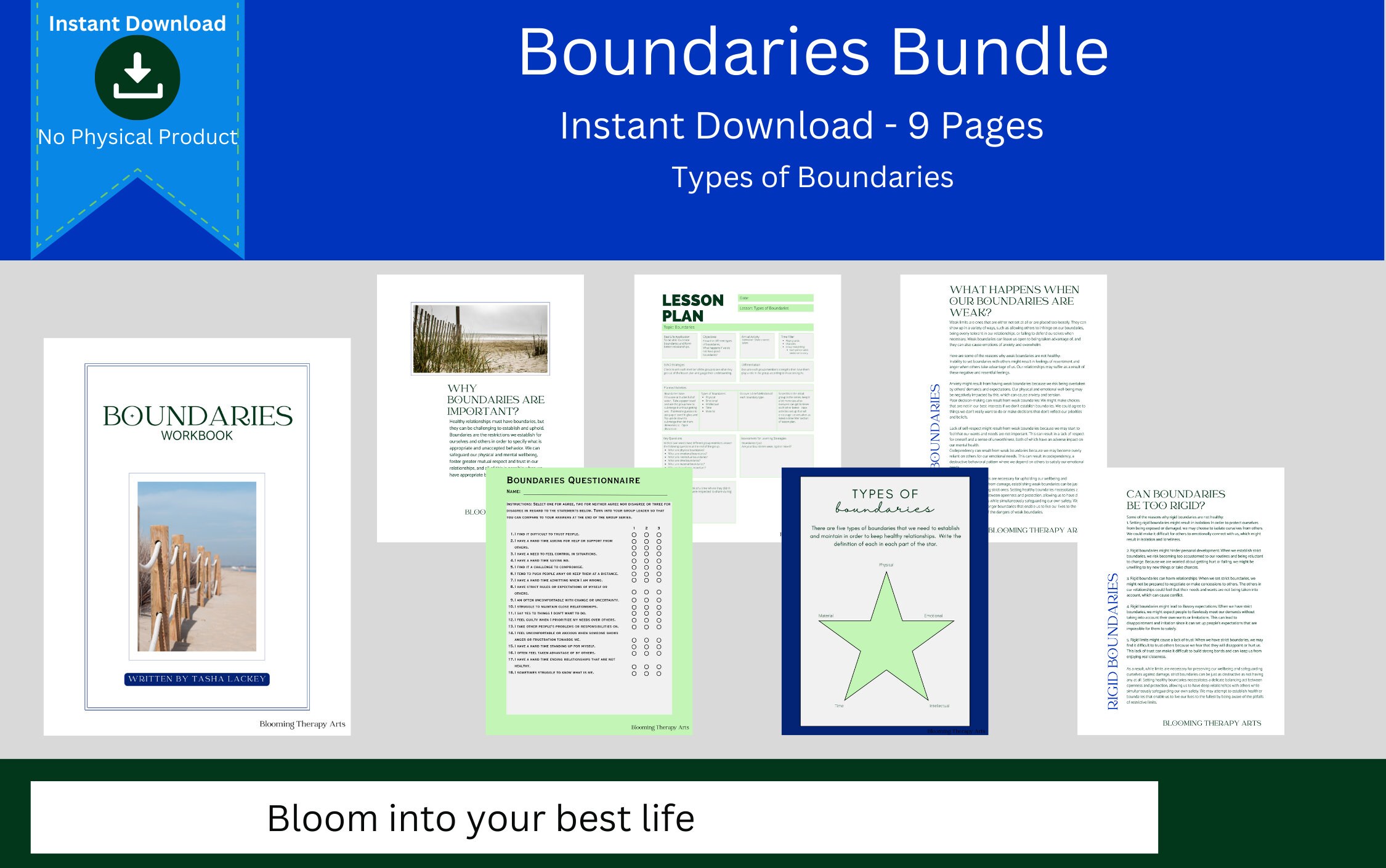 Digital Download Boundaries Worksheet | Boundaries Journal | Self-care ...