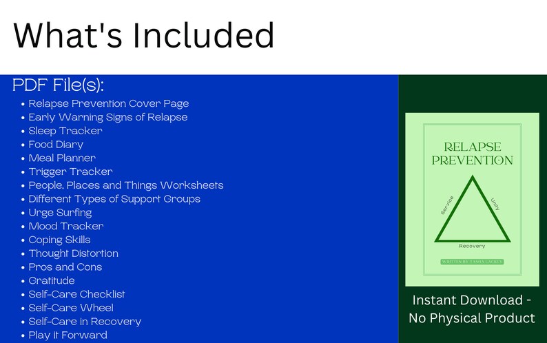 Relapse Prevention Worksheets | Recovery Worksheet | Urge Surfing ...