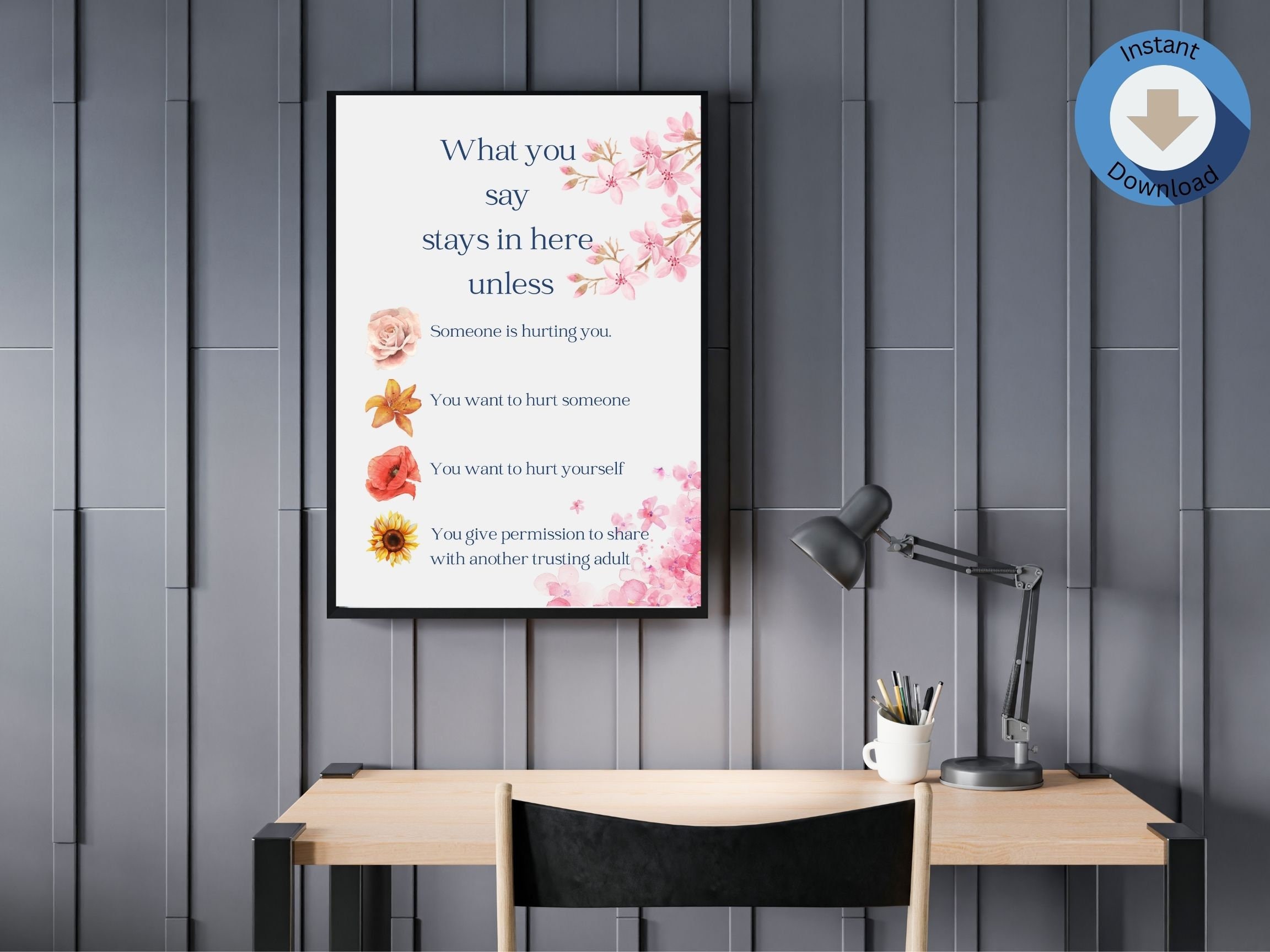 Therapist Poster, Client Privacy Statement, HIPAA, Confidentiality ...