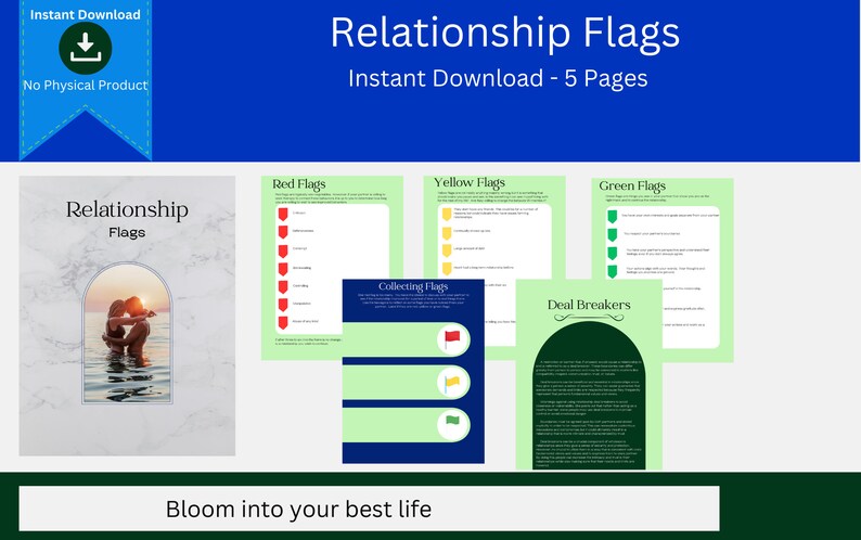 Relationship Flag Worksheets | Couple Therapy | Therapy Digital ...