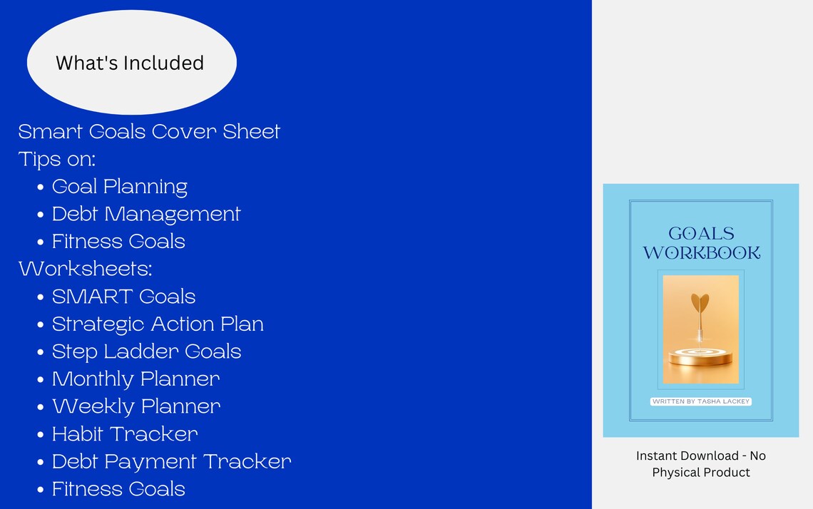 SMART Goal Printable Planner Mental Health SMART Goals Behavioral ...