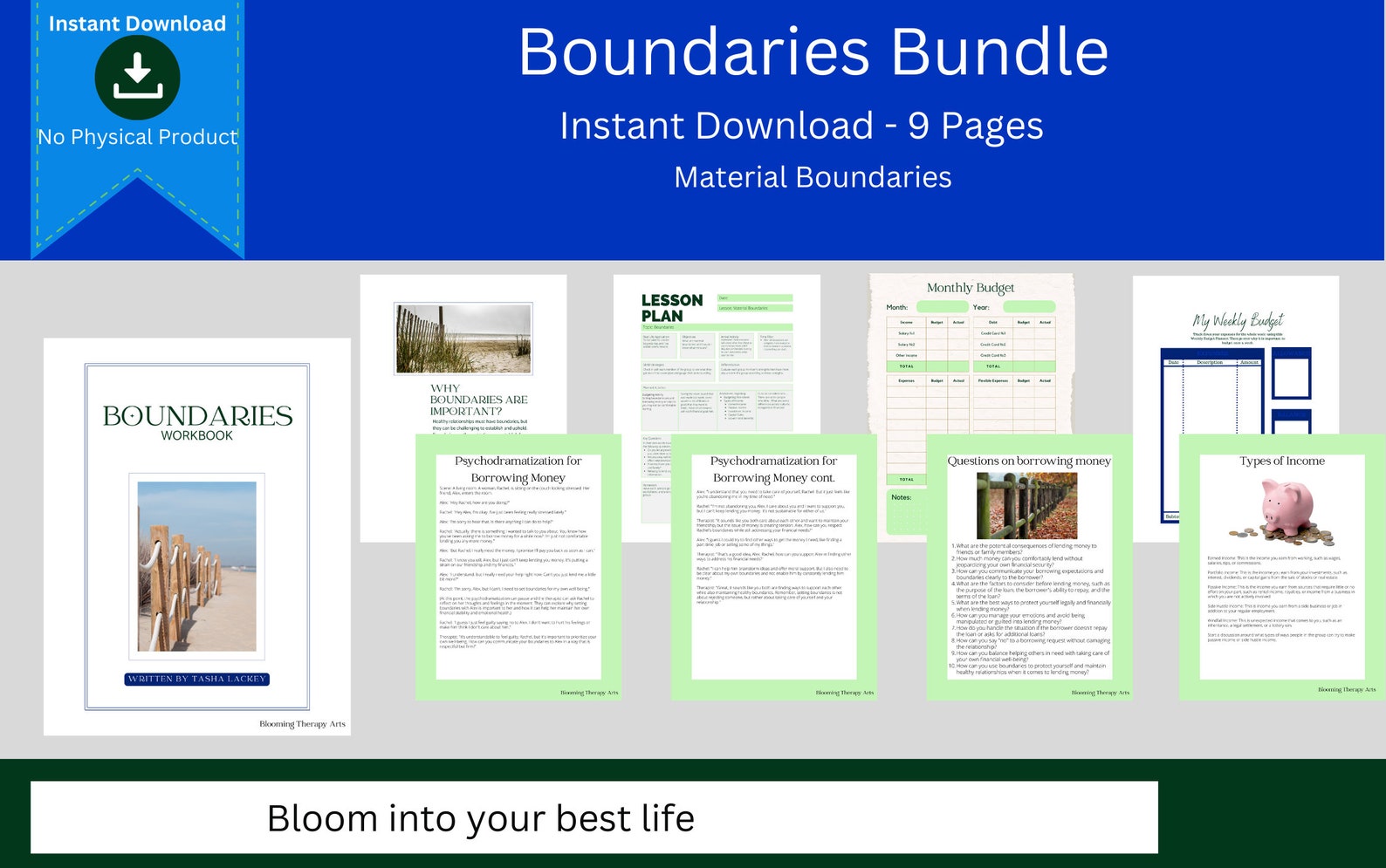 Digital Download Boundaries Worksheet | Boundaries Journal | Self-care ...