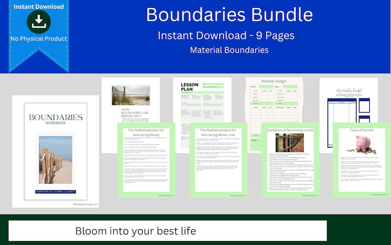 Digital Download Boundaries Worksheet | Boundaries Journal | Self-care ...