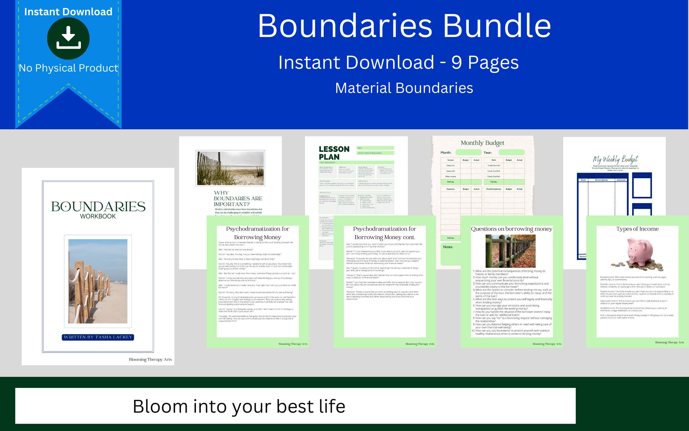 Digital Download Boundaries Worksheet | Boundaries Journal | Self-care ...