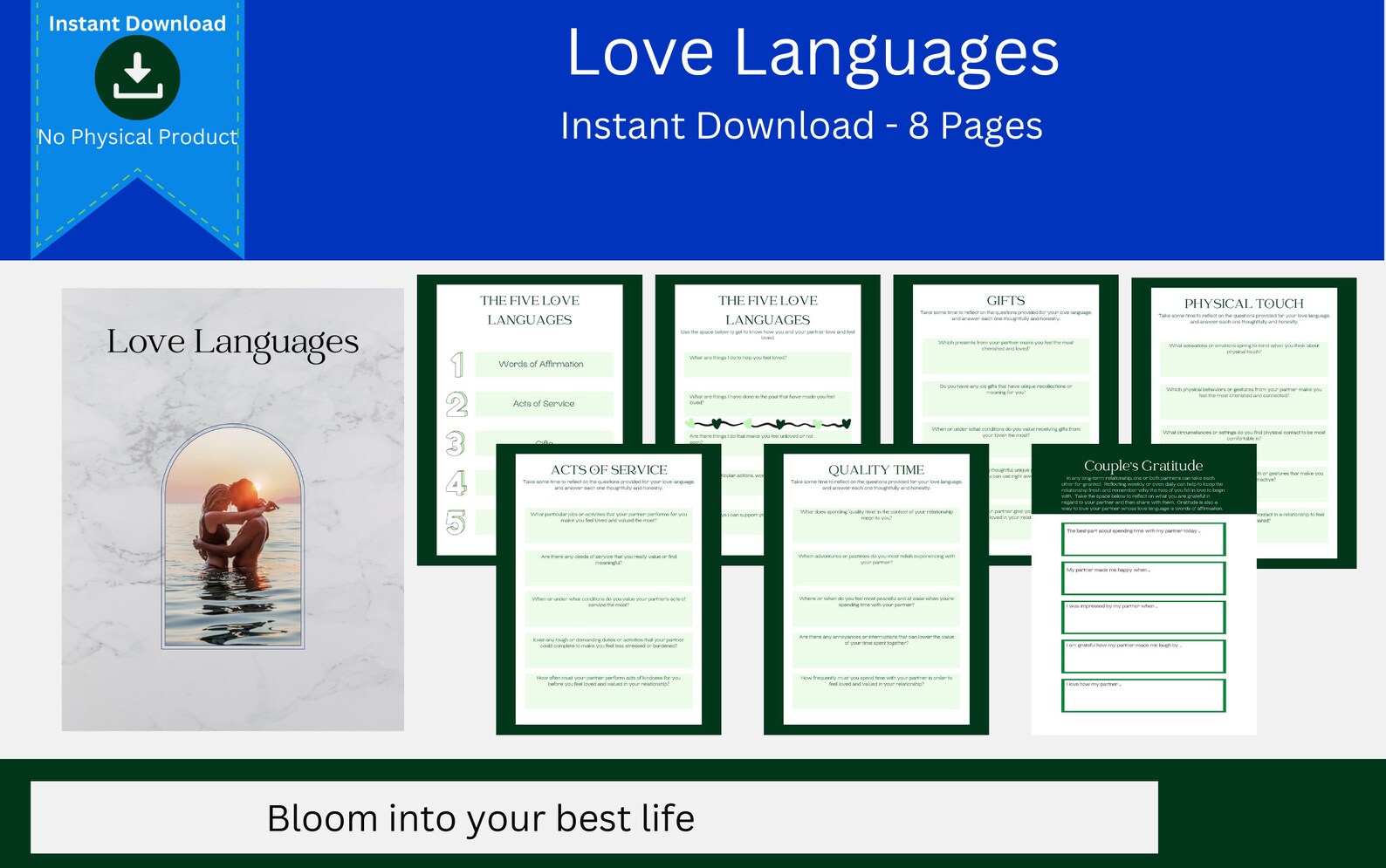 Five Love Languages Worksheets Couples Worksheets Therapy Digital ...