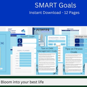 SMART Goal Printable Planner Mental Health SMART Goals Behavioral ...