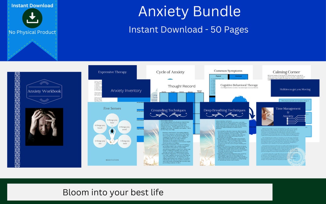 Anxiety Worksheets | Anxiety Journal | CBT for Anxiety | Anxiety ...