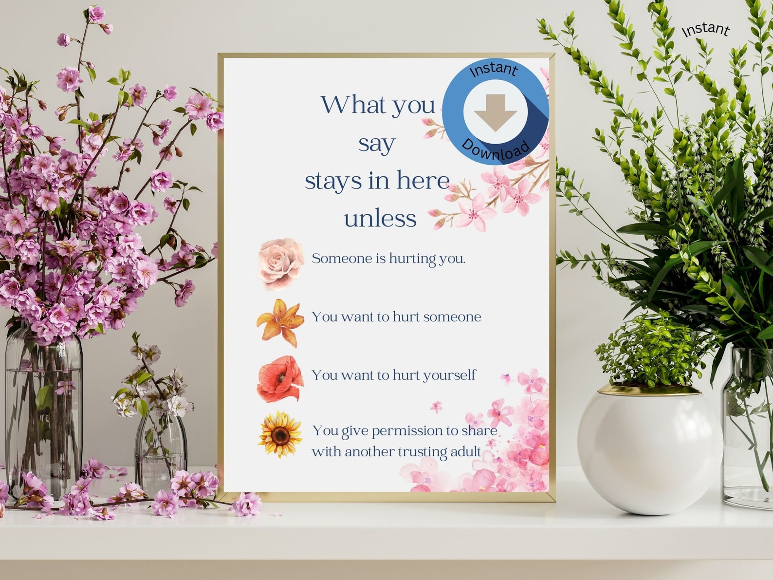 Therapist Poster, Client Privacy Statement, HIPAA, Confidentiality ...