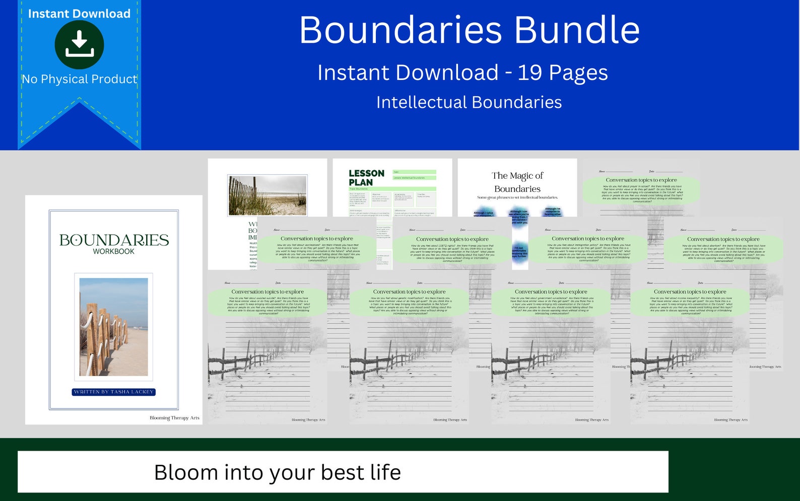 Digital Download Boundaries Worksheet | Boundaries Journal | Self-care ...