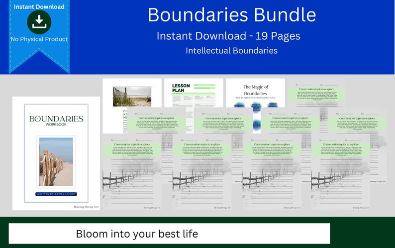 Digital Download Boundaries Worksheet | Boundaries Journal | Self-care ...