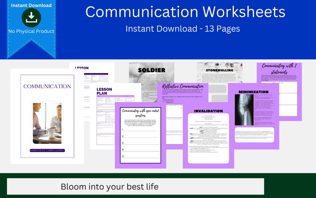 Communication Worksheets | Relationship Templates | Friendship ...
