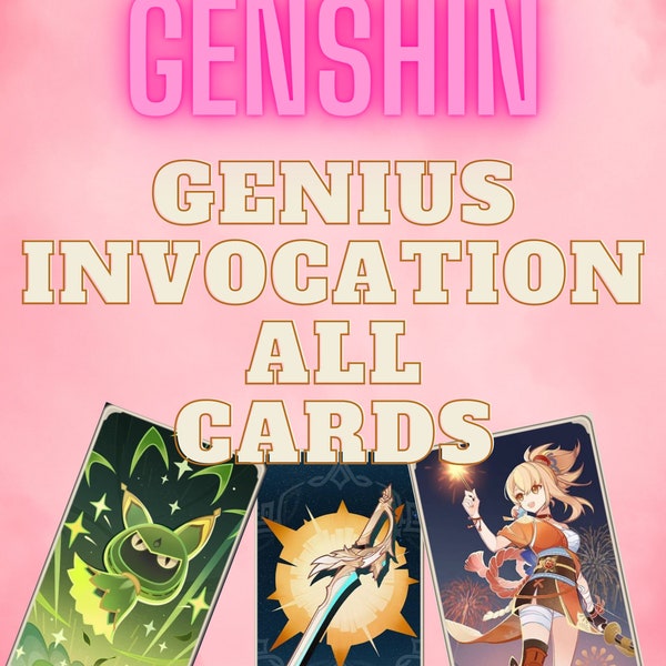 Genshin Tcg Cards - Etsy