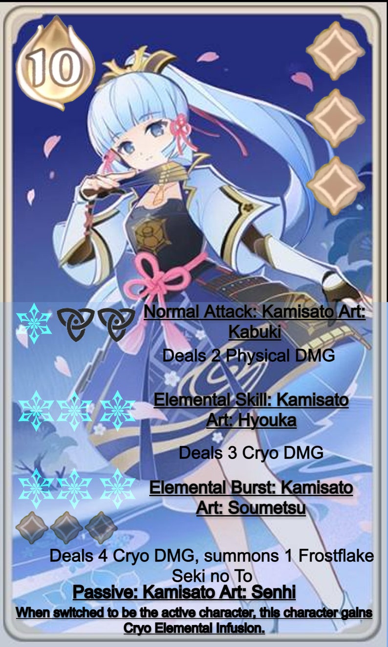 Genius Invocation ALL TCG Cards - Etsy