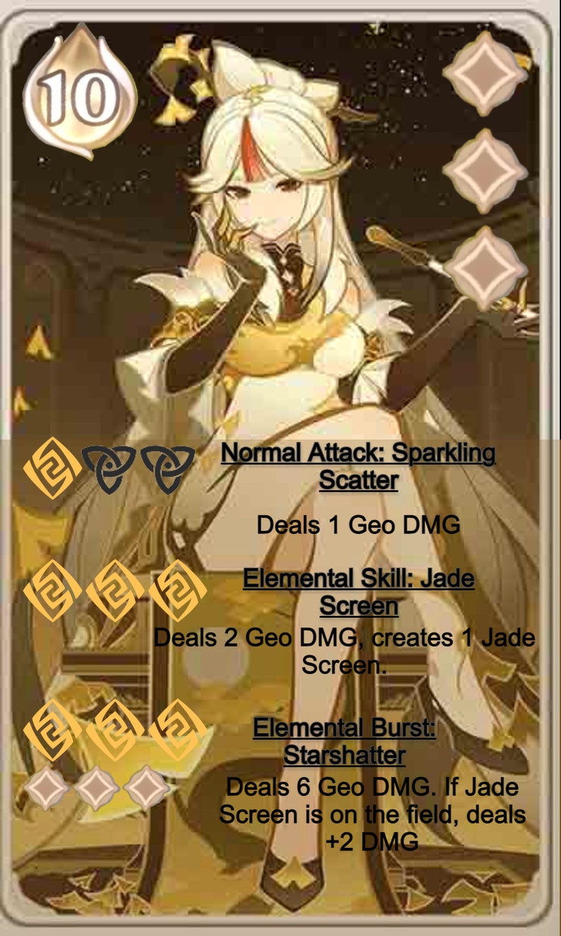 Genius Invocation Character TCG Cards - Etsy