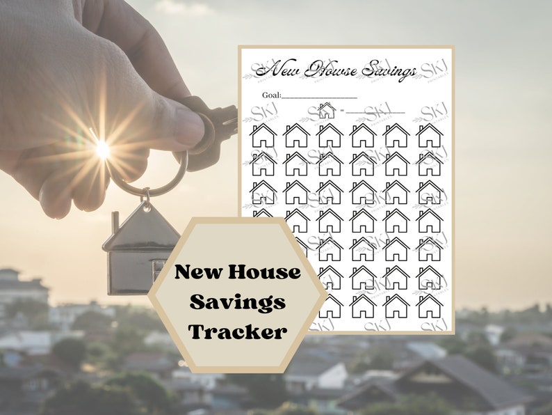 PRINTABLE New House Savings, House Savings Tracker, House Saving Goals ...