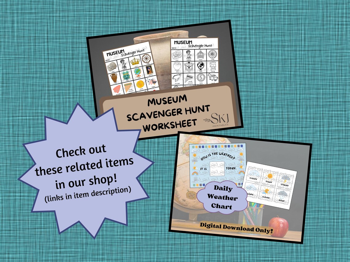 PRINTABLE Botanical Garden Scavenger Hunt Worksheet - Field Trip ...