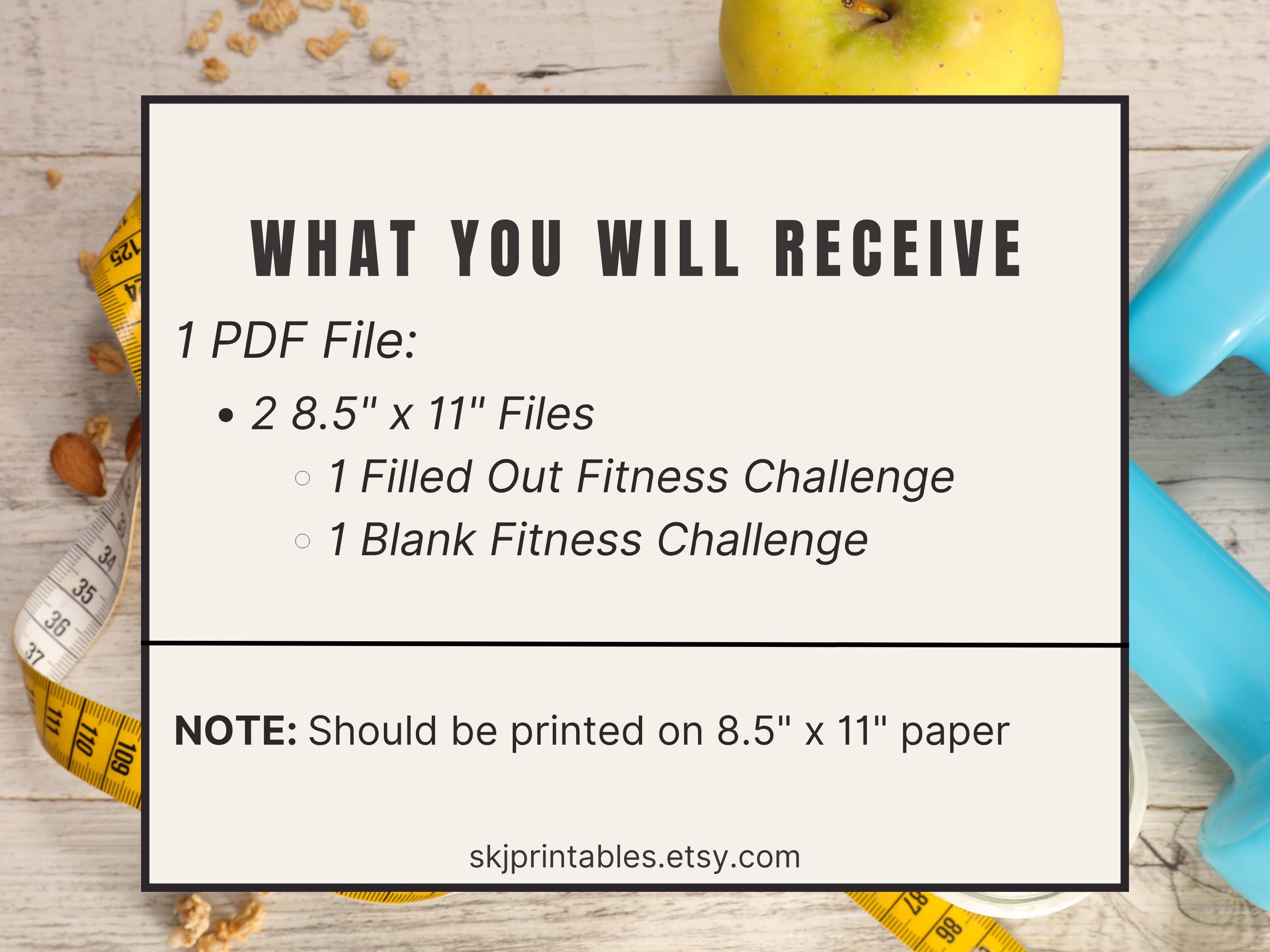 PRINTABLE Plank Fitness Challenge, Fitness Tracker Challenge PDF, Plank ...