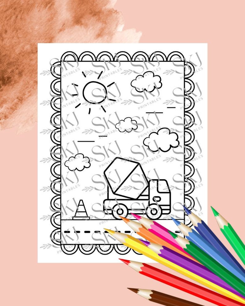 PRINTABLE Outdoor Themed Coloring Pages for Boys and Girls - Digital ...