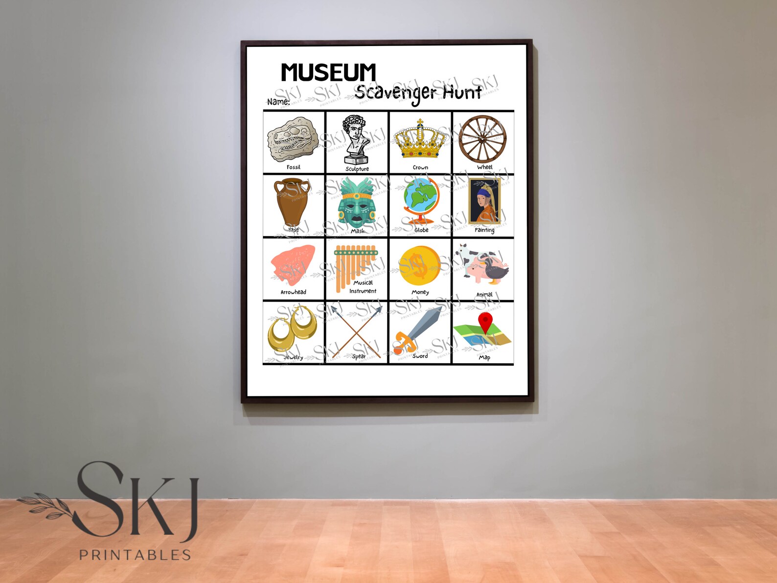 PRINTABLE Museum Scavenger Hunt Worksheet - Field Trip Worksheet for ...